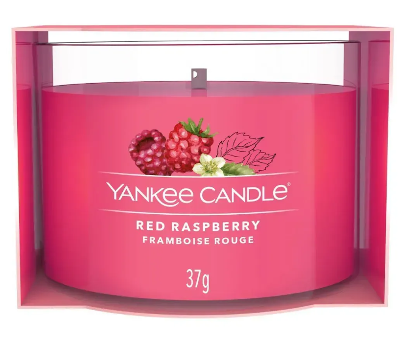 Ароматична свічка Red Raspberry Mini Yankee Candle 37 г - Book Lion